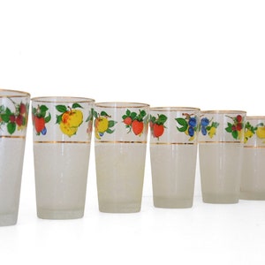 Vintage Lemonade Juice Glasses Set Van 6 Limonade Drinkglazen Fruit - Etsy