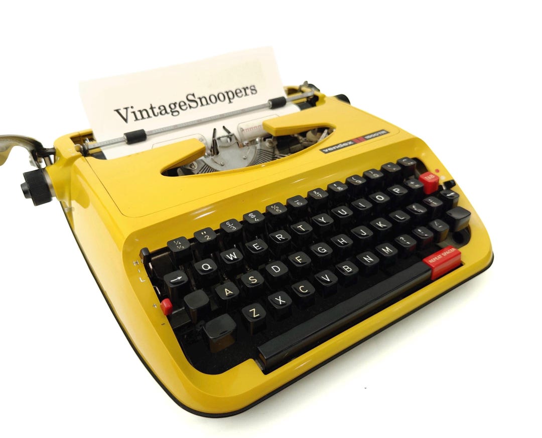 Vendex 1500TR , Dutch Yellow Typewriter - Revised Working + New Ribbon ...