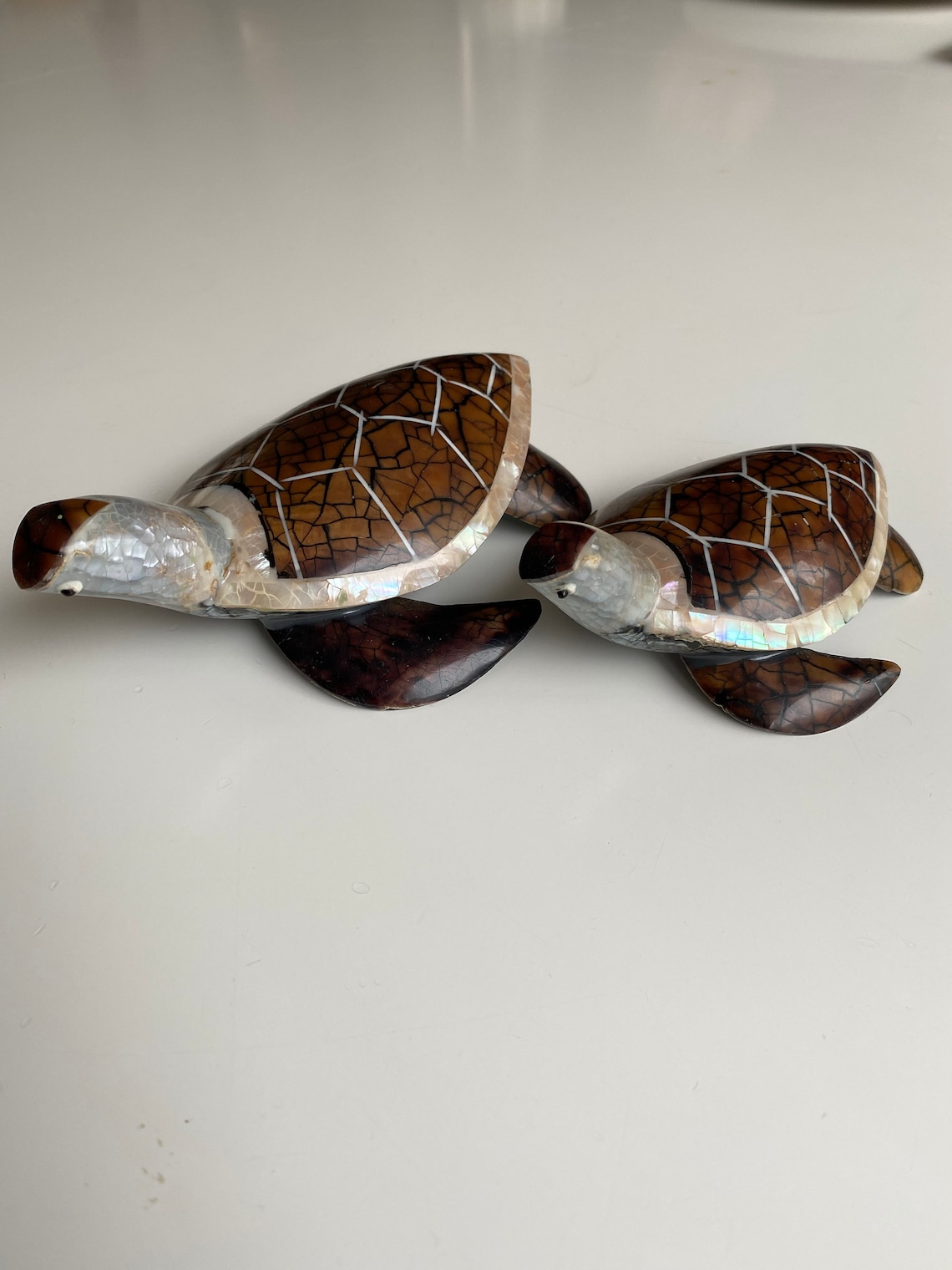 Vintage Turtles set x2 shells hand made | Etsy