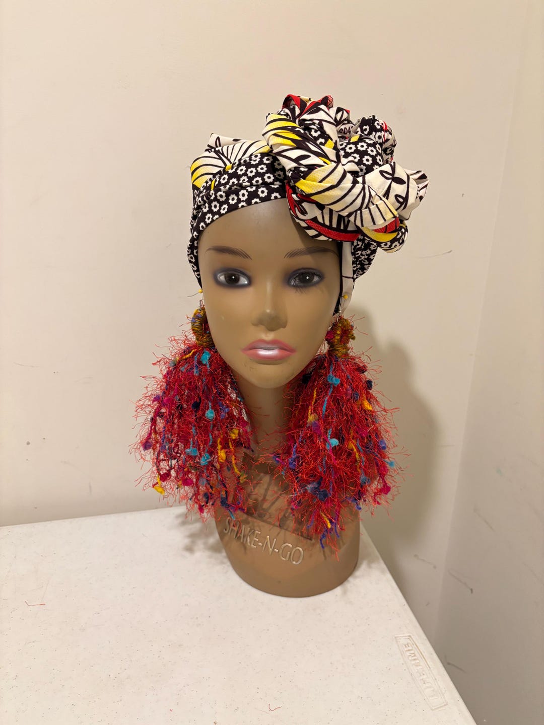 African Fabric Headwrap/ Feather Pattern Headturban/ African Headtie Scarf, Non Pre-tied ...