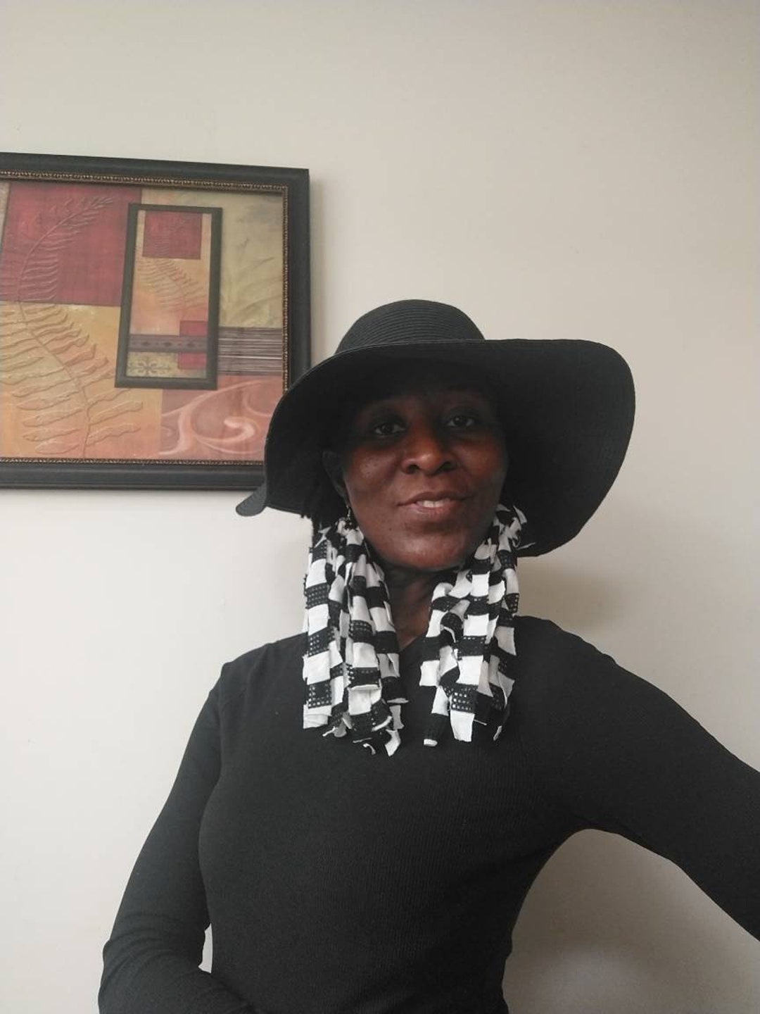 Black and White Fringe Shredded Jersey Fabric Earrings Netty Black ...