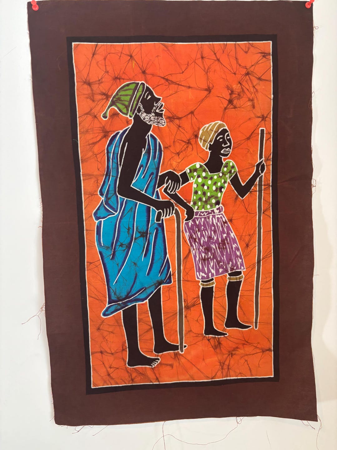 Hand-painted African Folktale Cotton Wall Hanging - Etsy