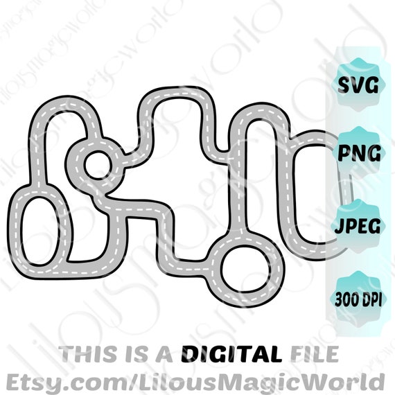 Kids Racetrack svg Racetrack cut file Play and pretend Car | Etsy