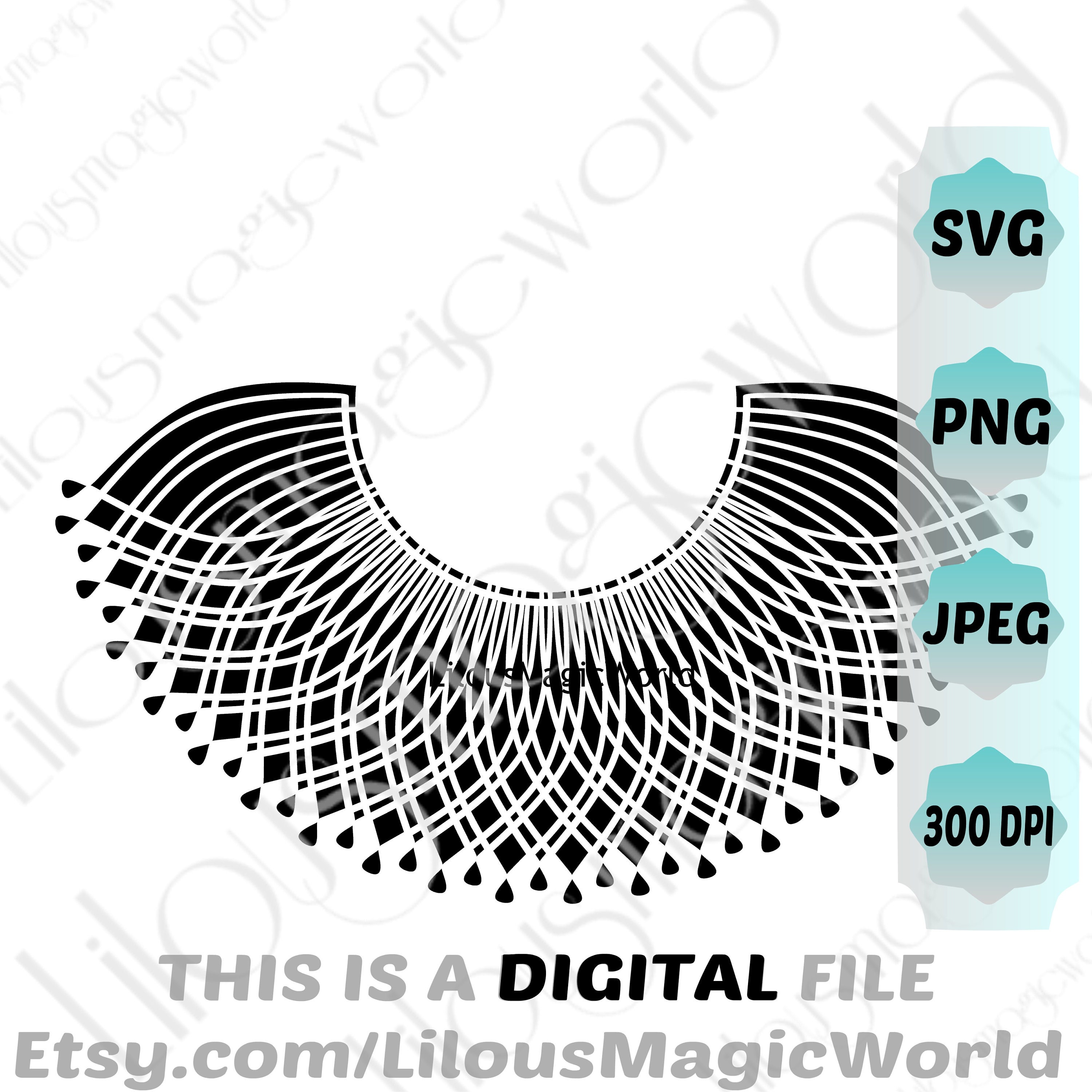 RBG Necklace Svg RBG Collar Svg Ruth Bader Ginsburg Svg - Etsy