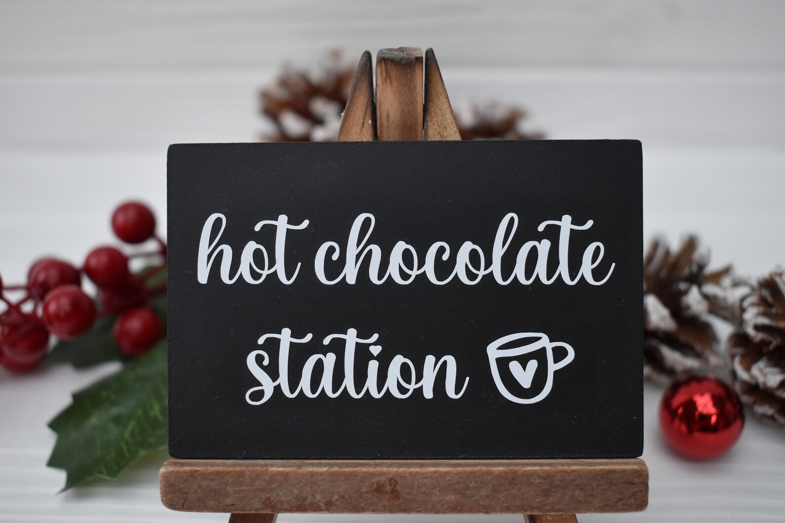 Hot Chocolate Station Sign Christmas Tiered Tray Hot - Etsy