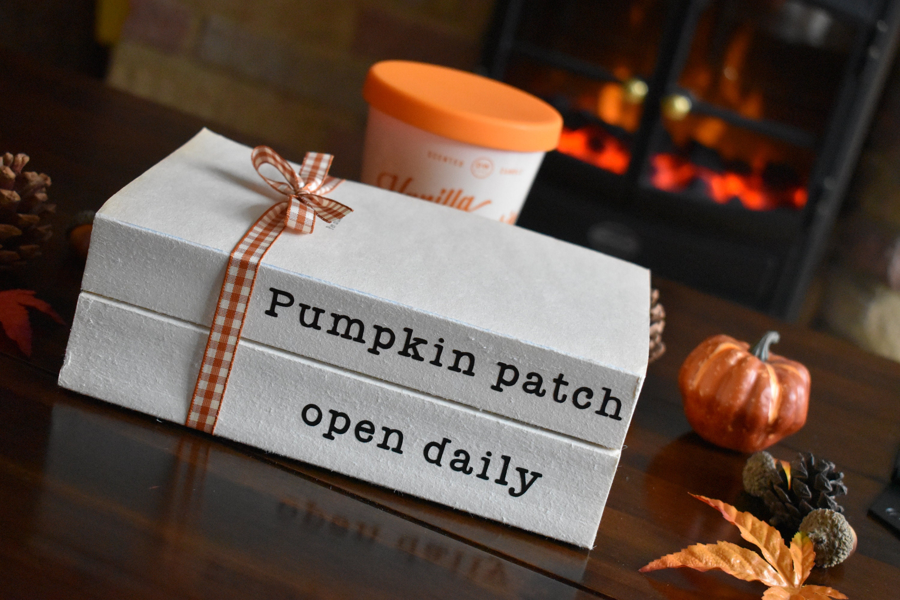 Pumpkin Patch Book Stack Pumpkin Decor Autumn Home Decor - Etsy UK