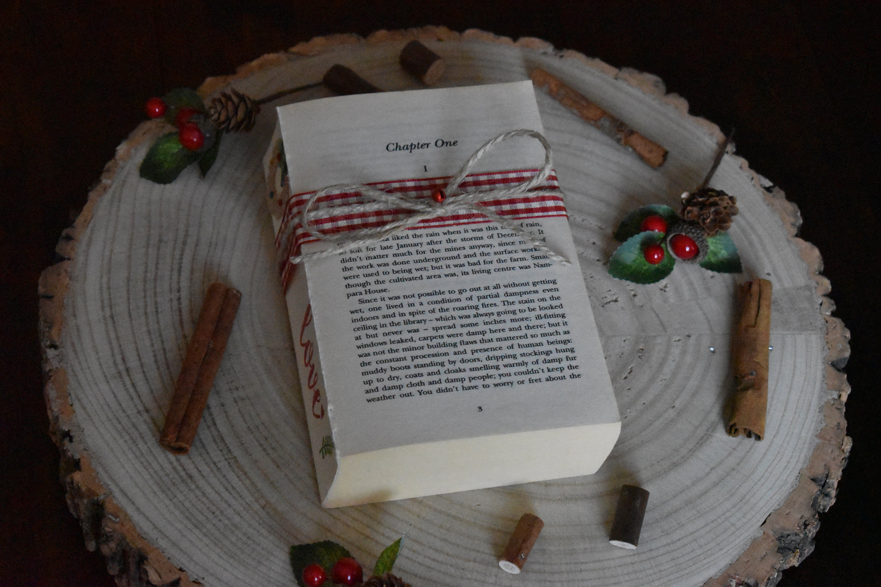 Rustic Christmas Book Decor Christmas Stamped Book - Etsy UK