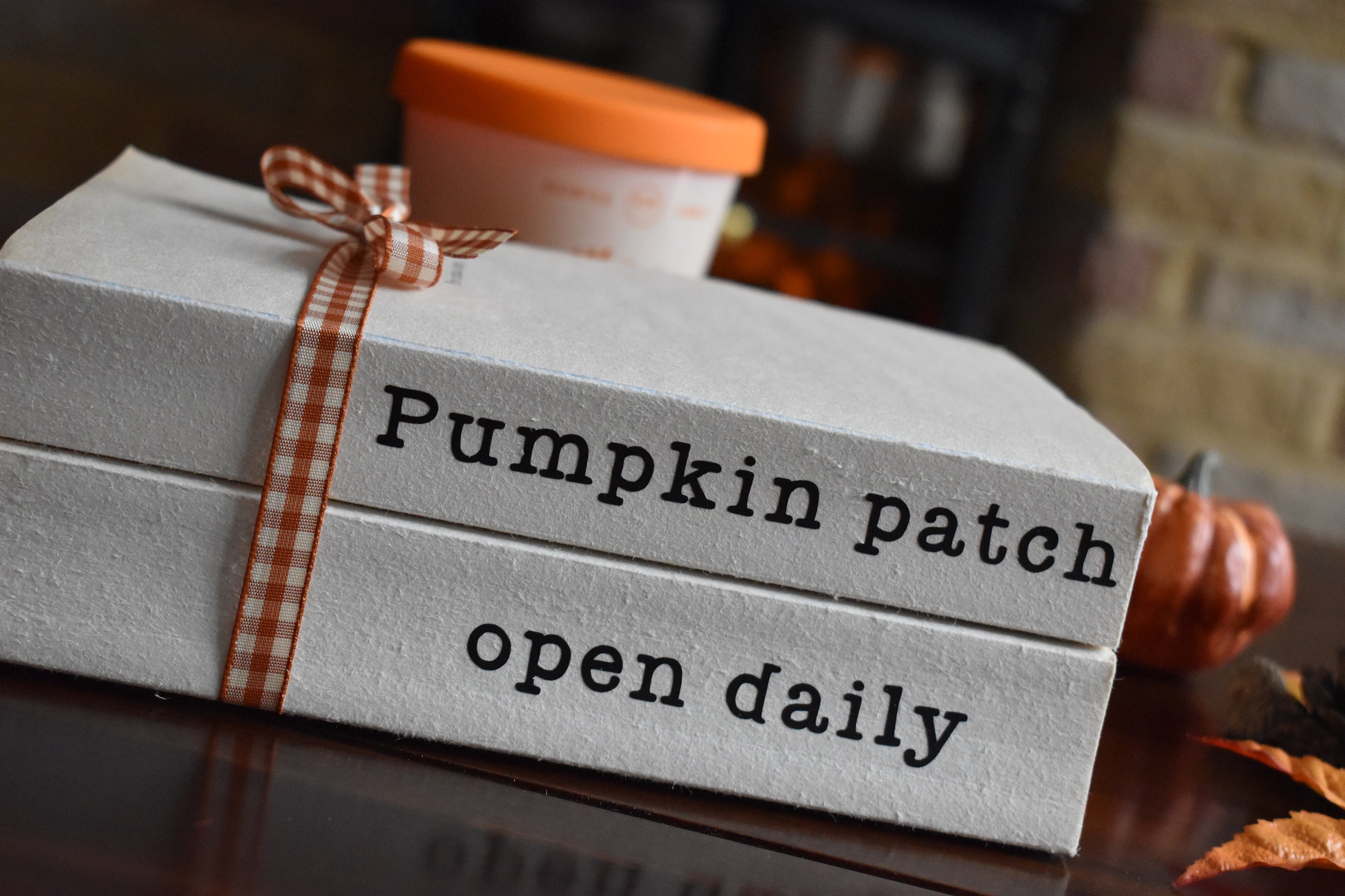 Pumpkin Patch Book Stack Pumpkin Decor Autumn Home Decor - Etsy UK