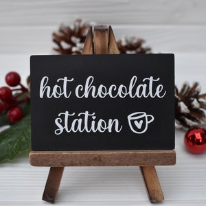 Hot Chocolate Station Sign, Christmas Tiered Tray, Hot Chocolate Decor ...