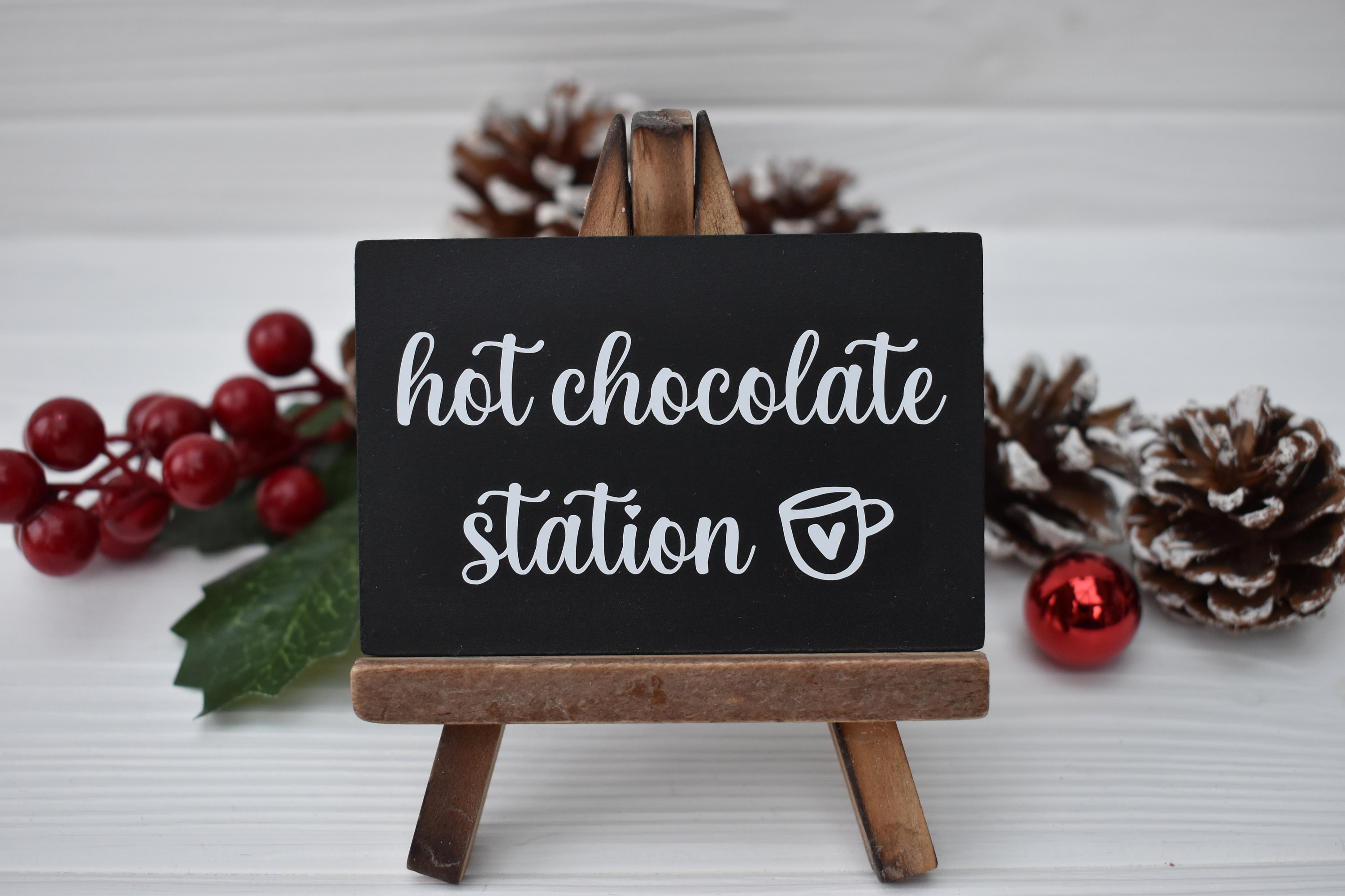 Hot Chocolate Station Sign Christmas Tiered Tray Hot - Etsy