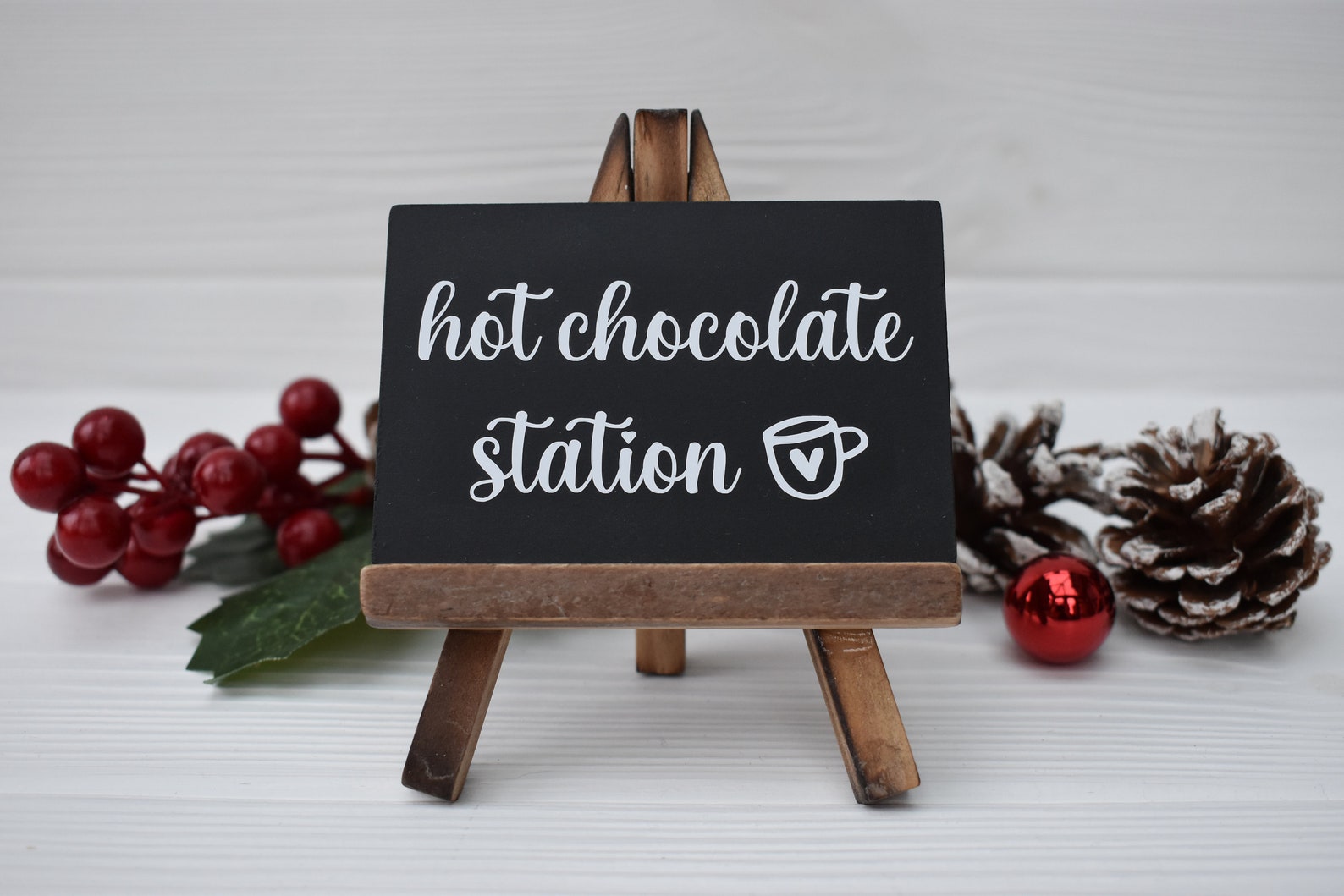 Hot Chocolate Station Sign Christmas Tiered Tray Hot - Etsy