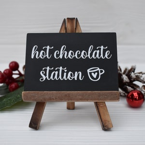 Hot Chocolate Station Sign, Christmas Tiered Tray, Hot Chocolate Decor ...