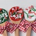 Christmas Mini Wooden Spoons, Christmas Tiered Tray Decor, Chocolate ...