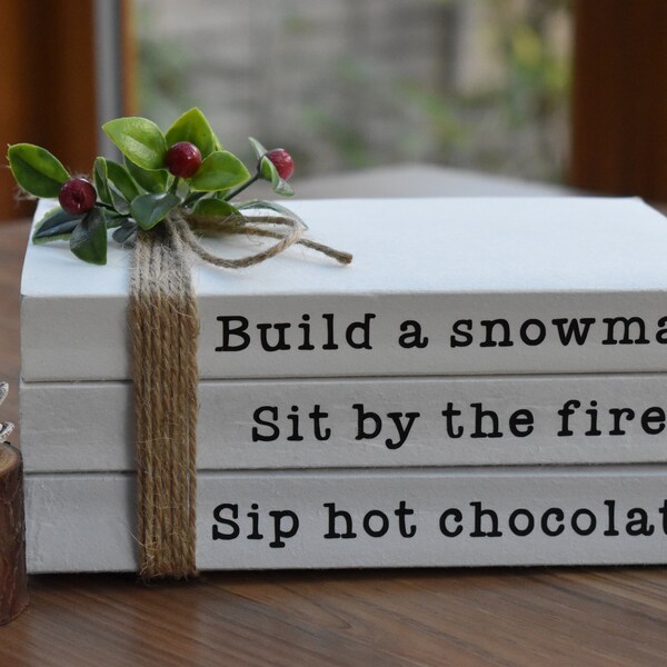 Christmas Book Stack - Etsy
