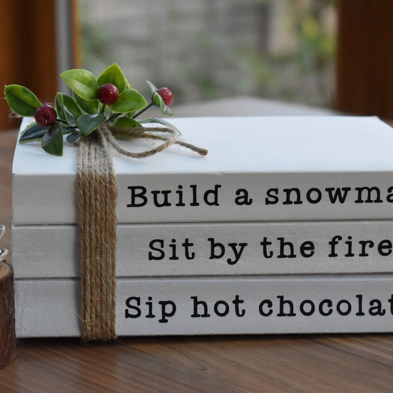 Christmas Book Stack - Etsy