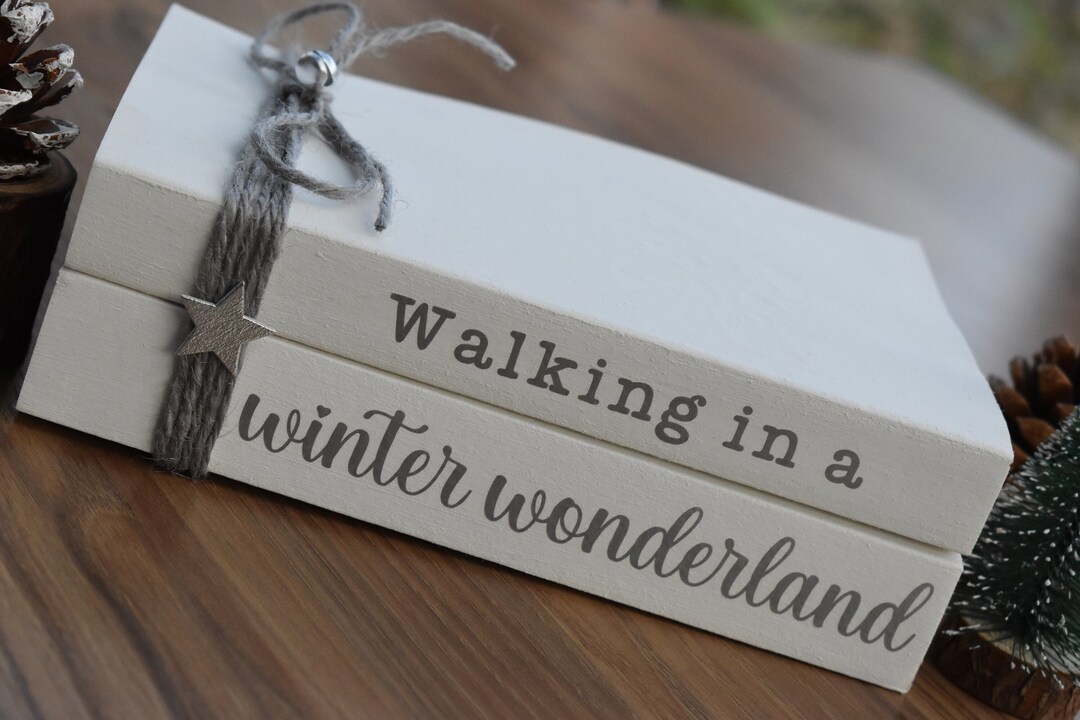 Winter Book Stack, Walking in a Winter Wonderland, Christmas Book Stack ...