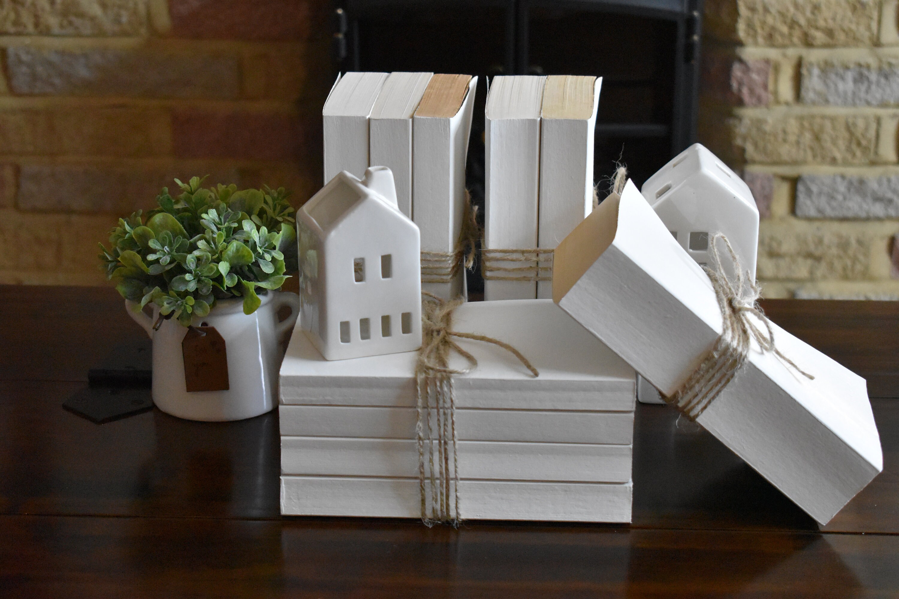 White Decorative Books Painted Books Coffee Table Books - Etsy UK