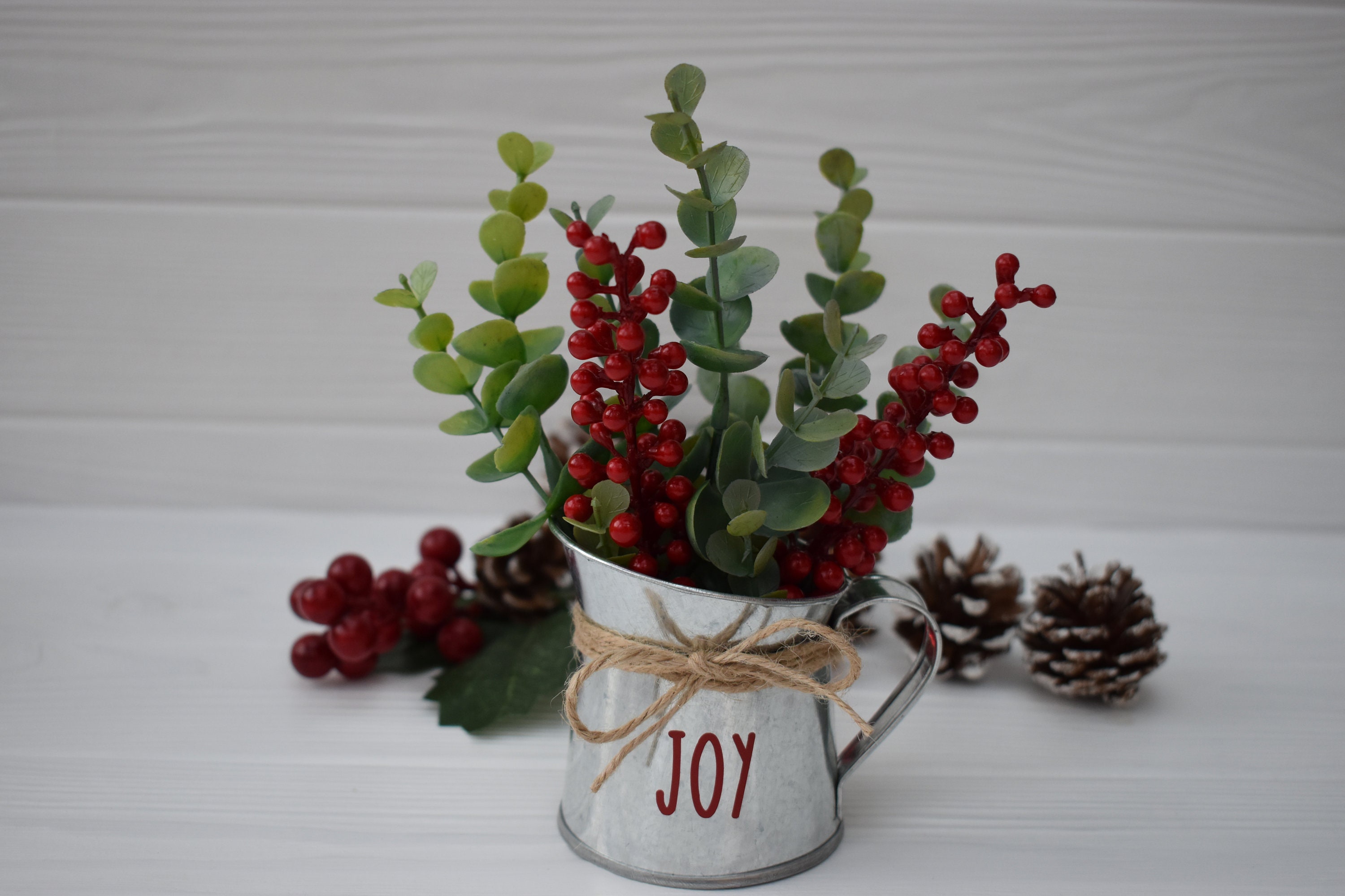 MINI Christmas Jug and Festive Berries and Greenery, Christmas Tiered ...
