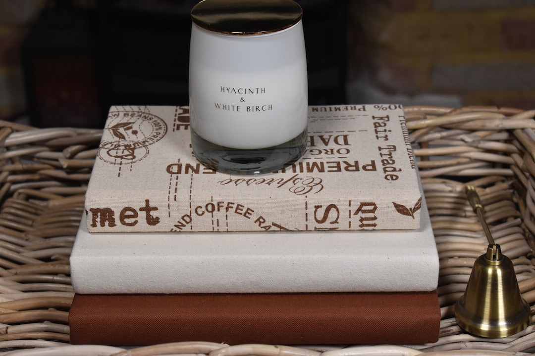 Coffee Table Books, Decorative Book Set, Fabric Covered Books ...