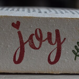 Festive Farmhouse Book, Rustic Christmas Decor, Stamped Books ...