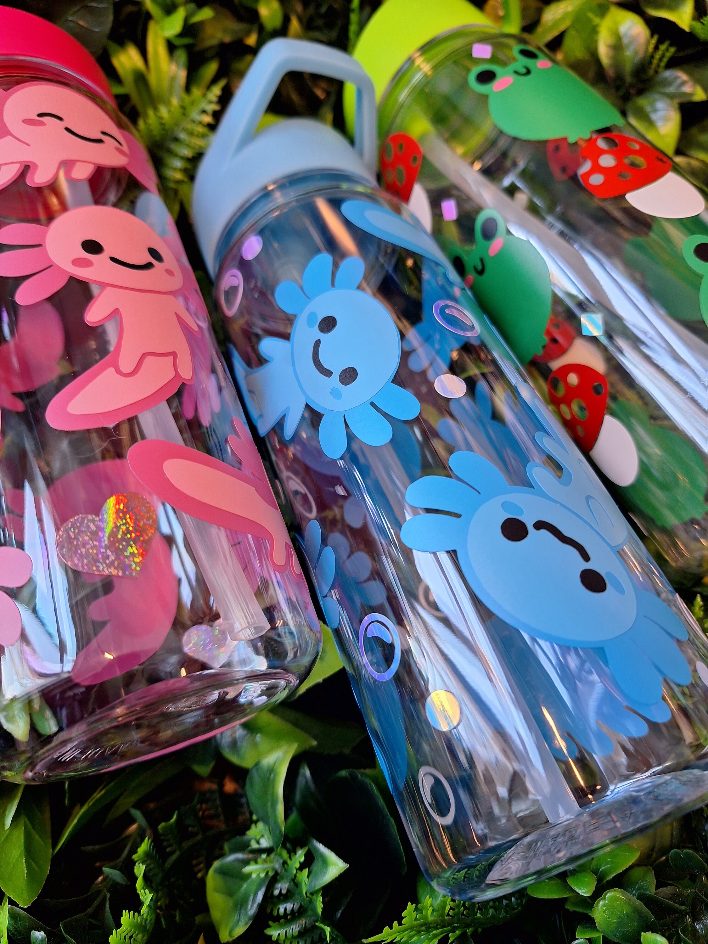 Reusable Frog / Axolotl Bottles 500ml- Cottagecore Decore - Alternative ...