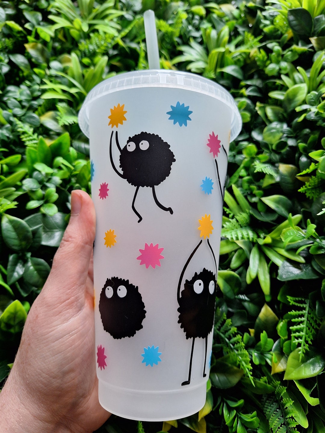 Cute Decor Soot Sprite Reusable Cold Cup Drinking Tumbler - Etsy