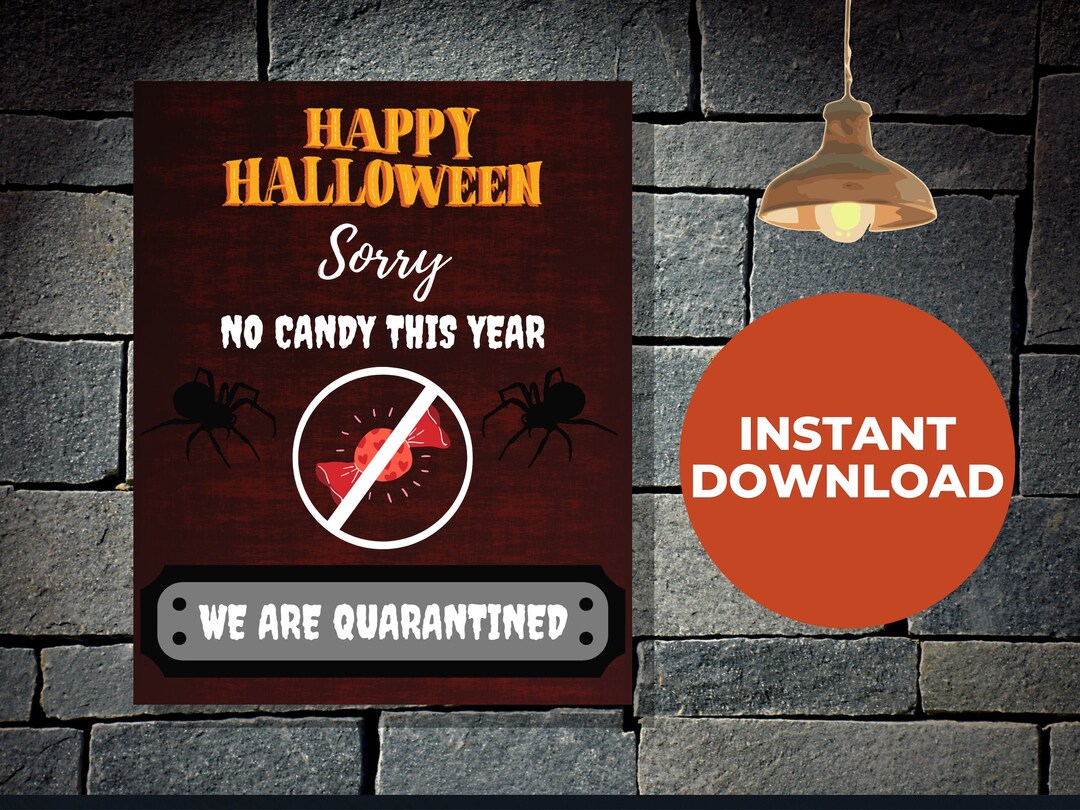 Printable Halloween Social Distancing Sign for - Etsy