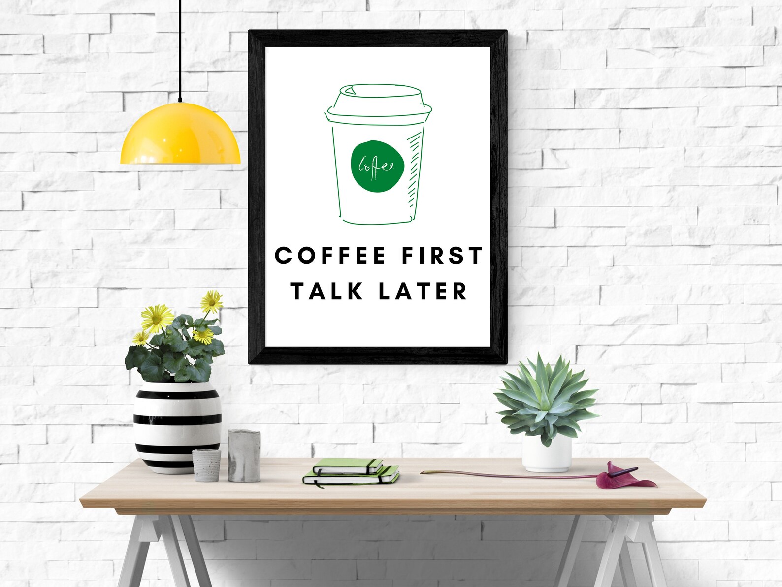 Coffee First Talk Later Printable Sign for Coffee Bar, Wall Art, Decor ...
