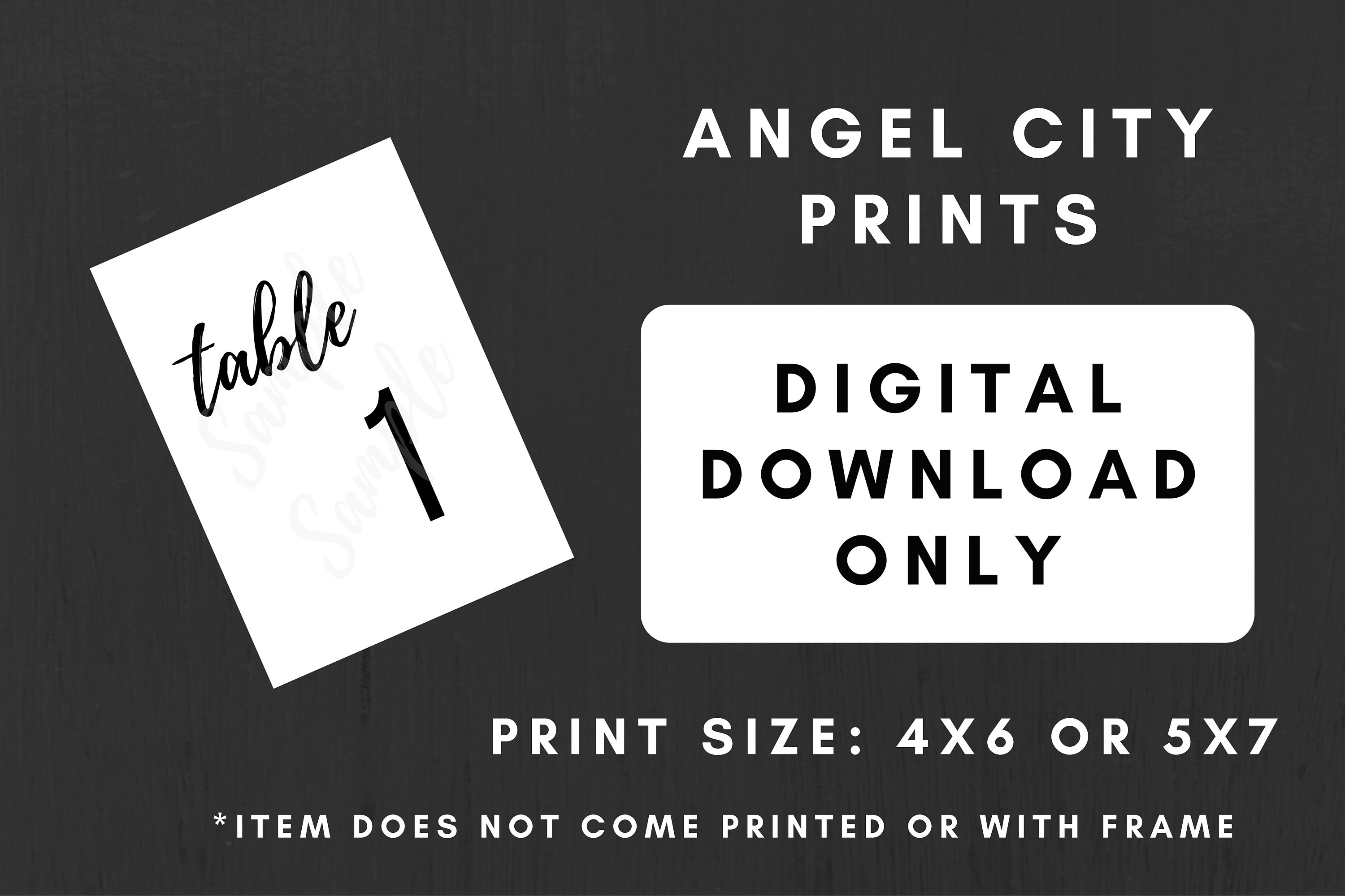 Printable Table Numbers 1-30 Black Table Numbers for Weddings - Etsy