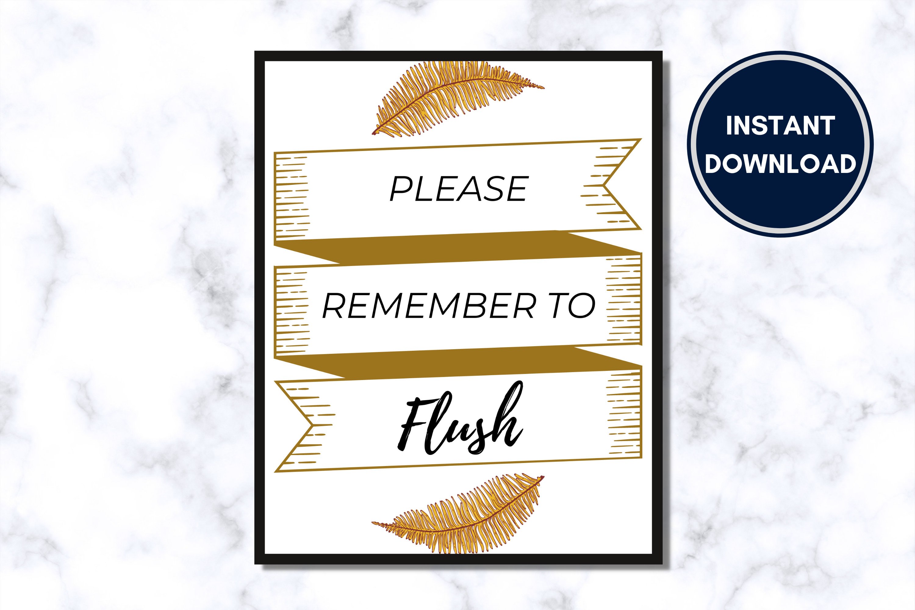 Please Remember to Flush Sign, Printable Wall Art, Bathroom Print ...
