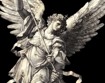 St Michael Engraving - Etsy