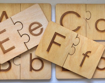 Capital and Lowercase Letter Puzzle - Etsy