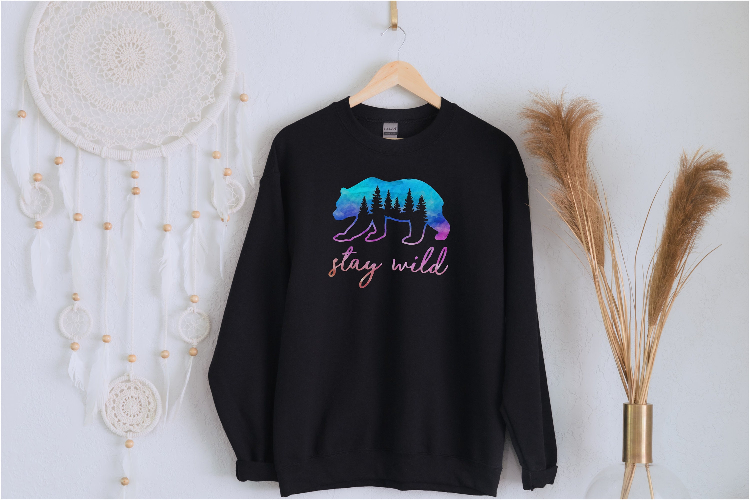 Sudadera Stay Wild Crew Neck / Stay Wild / Sudadera de - Etsy España