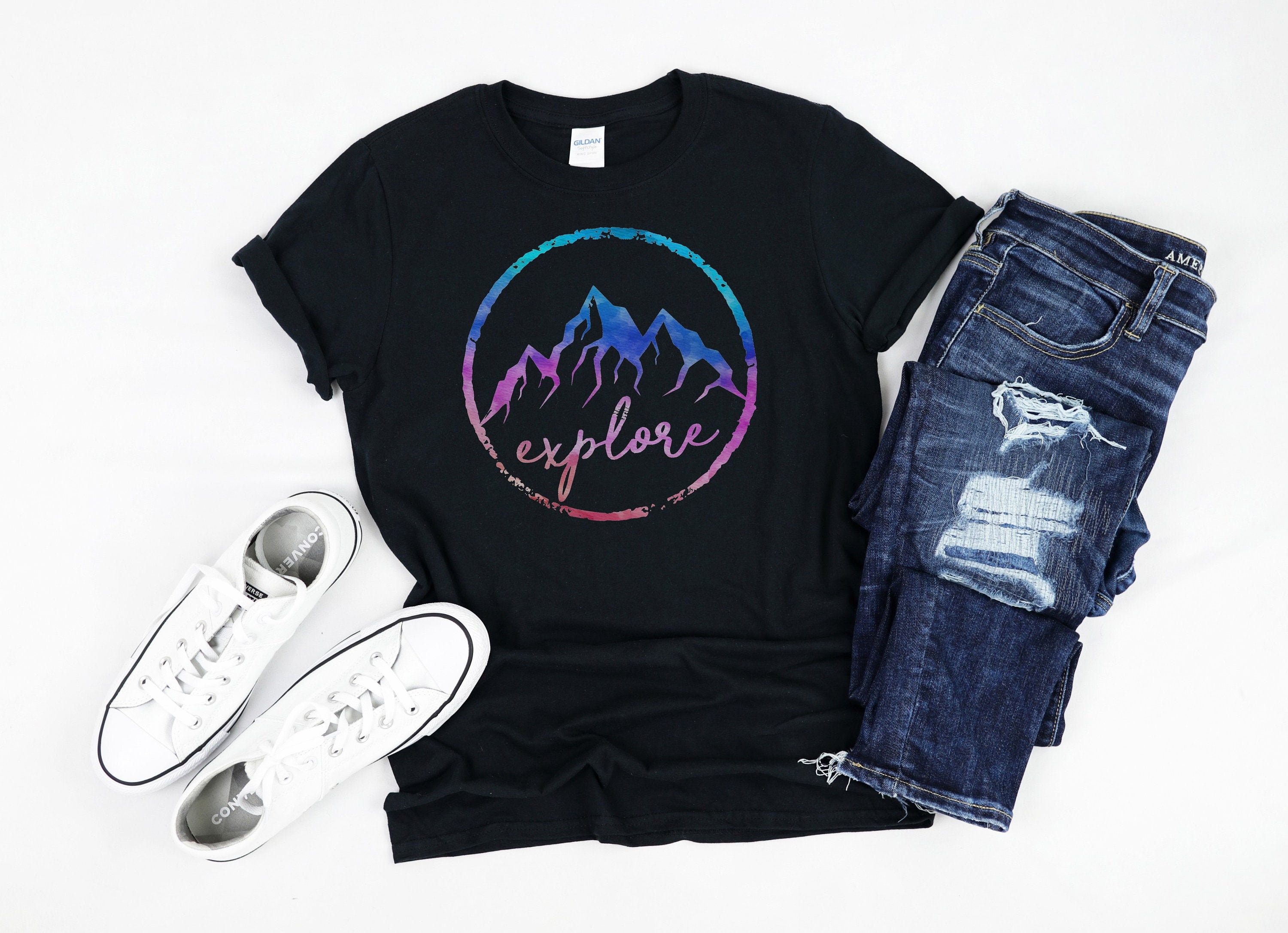 Explore Womens T-shirt Explore Shirt Wanderlust Shirt Adventure Shirt ...