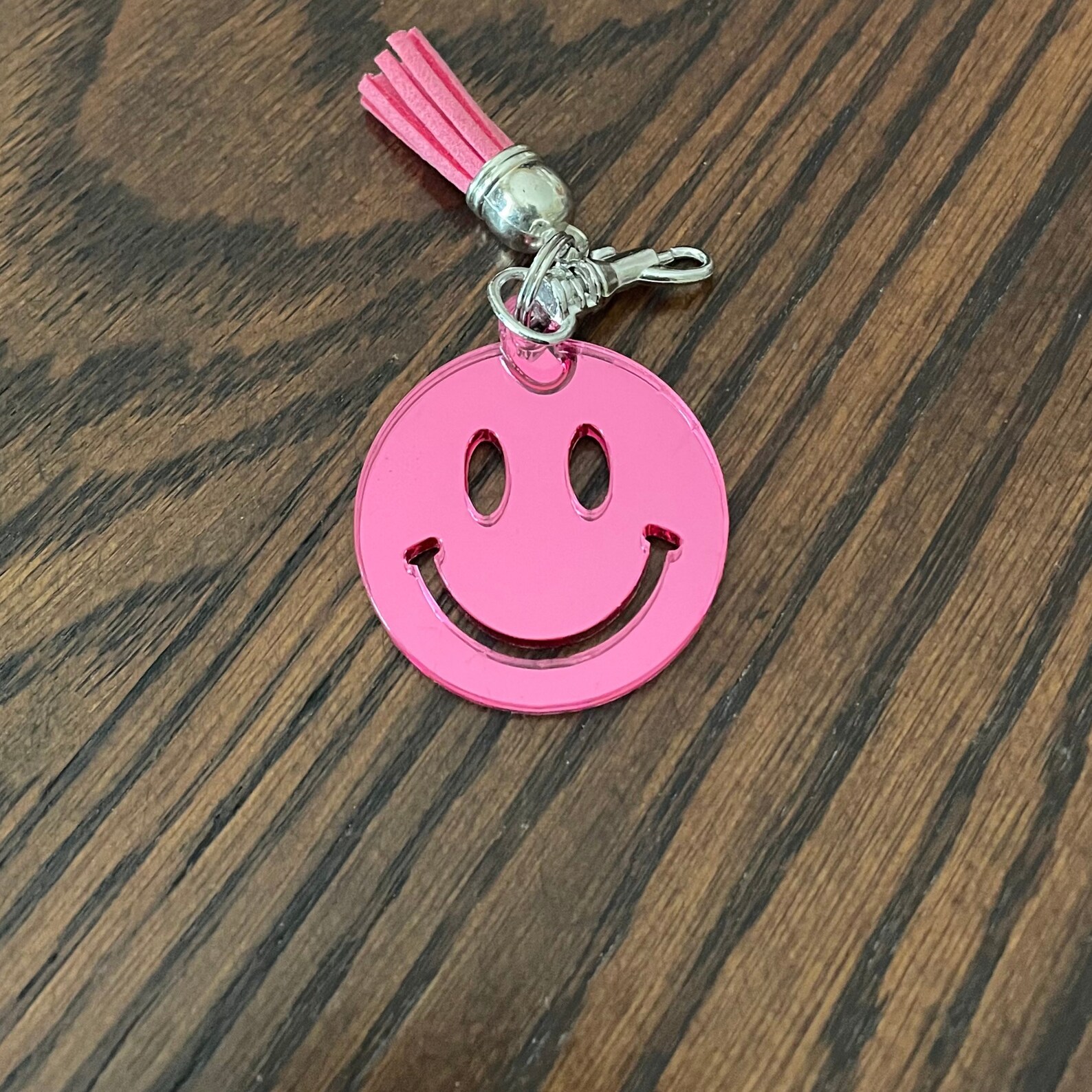 Smiley Face Keychain | Etsy