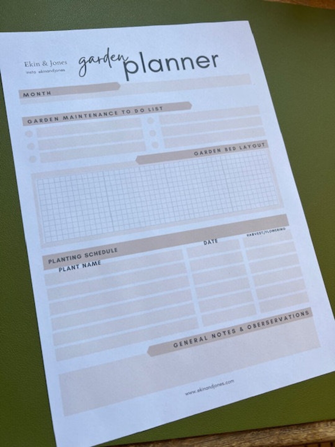 Garden Planner Printable, Gardening Monthly Planner, Gardening Log ...