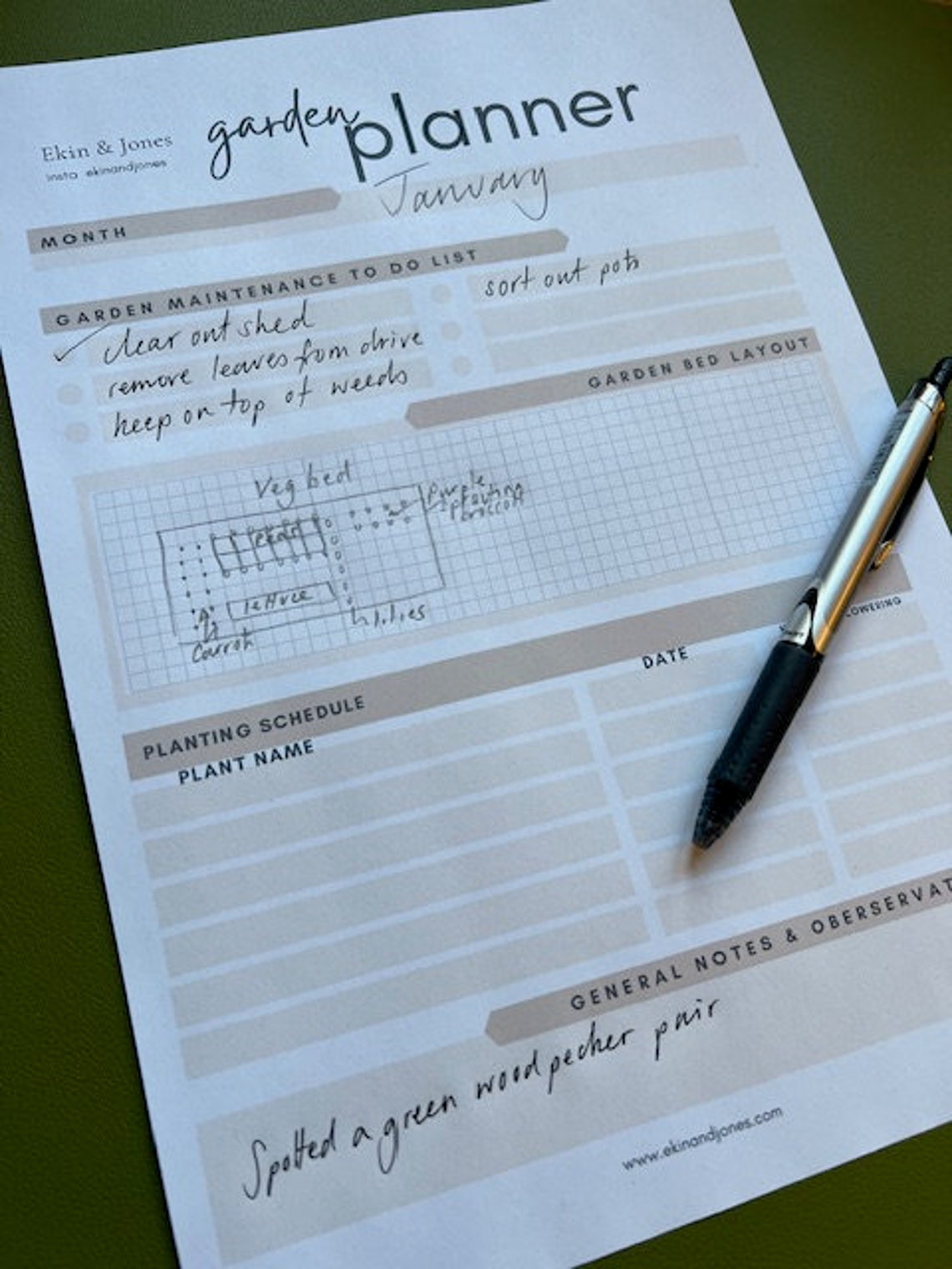 Garden Planner Printable, Gardening Monthly Planner, Gardening Log ...