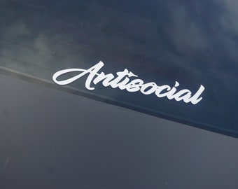Antisocial Decal - Etsy