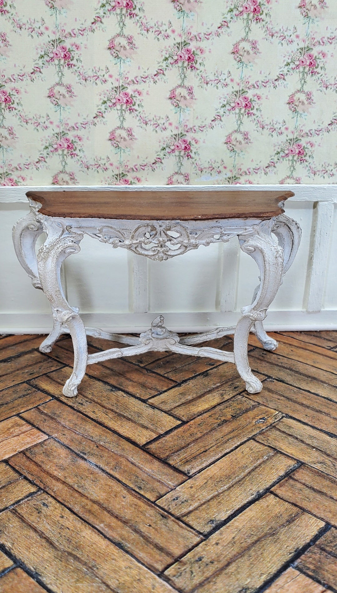 1:12 Miniature French Baroque Rococo Console Side Table With a Wood ...