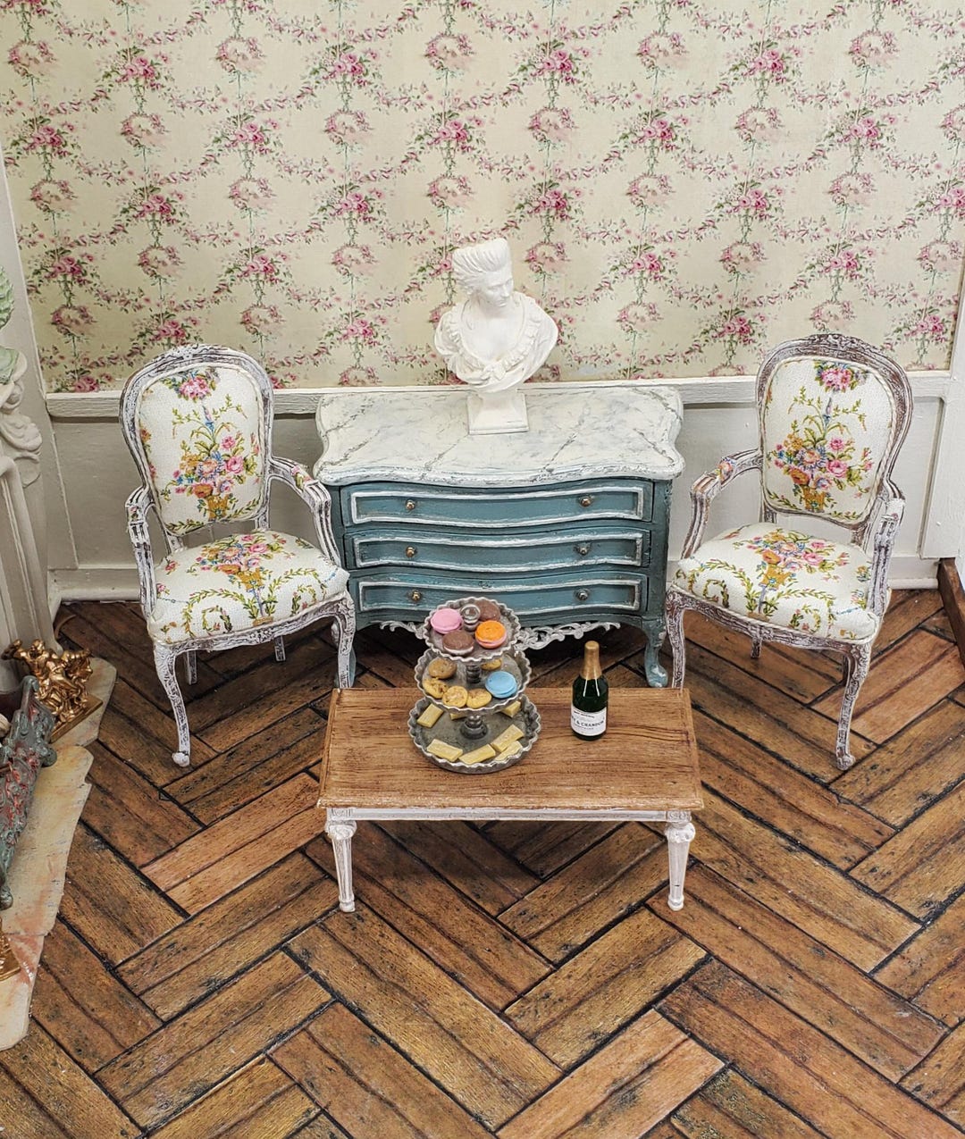 Miniature Coffee Table French Louis VXI Style. Dollhouse 1:12 Scale - Etsy