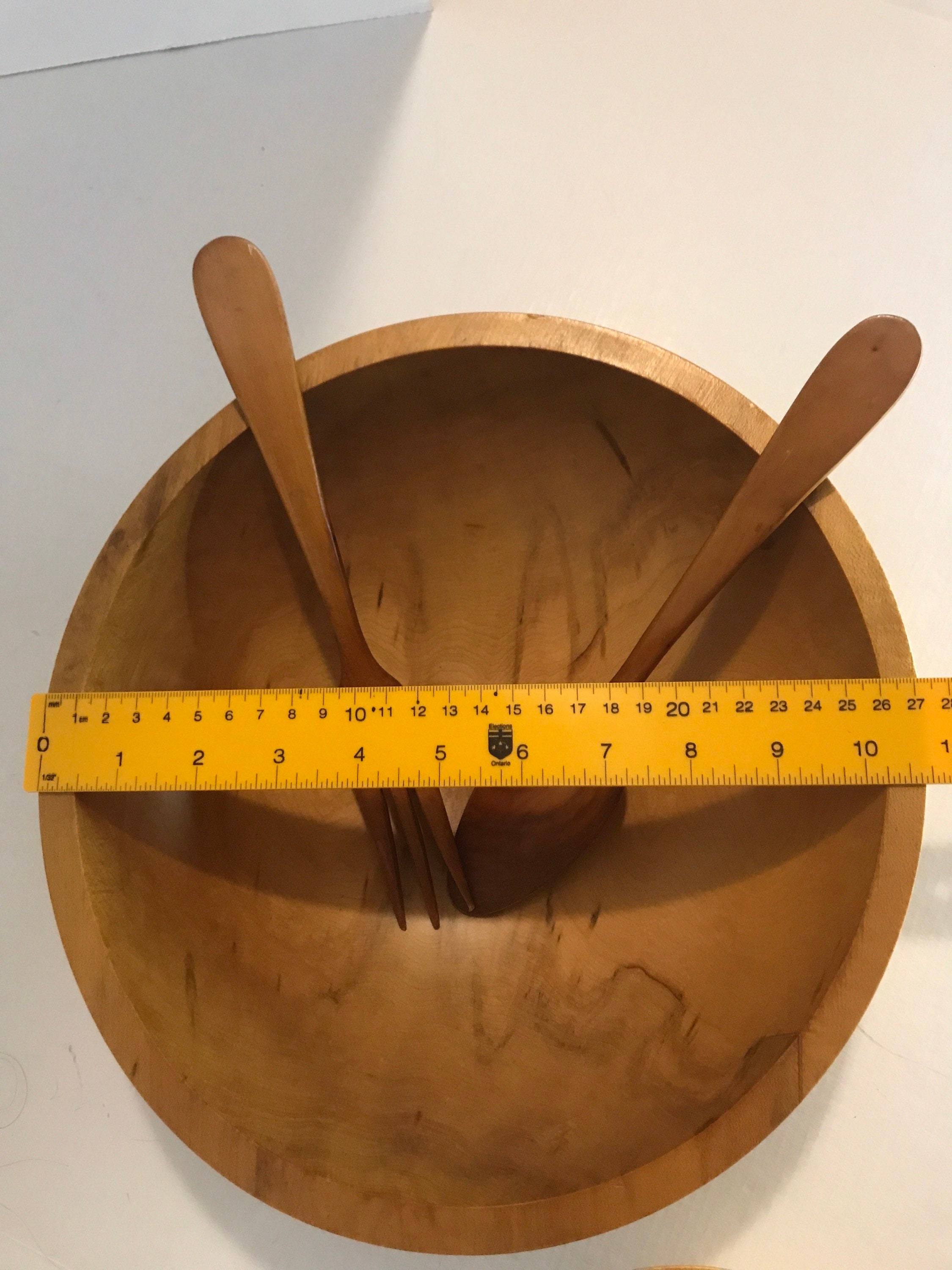 Vintage Baribocraft Complete Set of Wooden Bowls and Serving Utensils ...