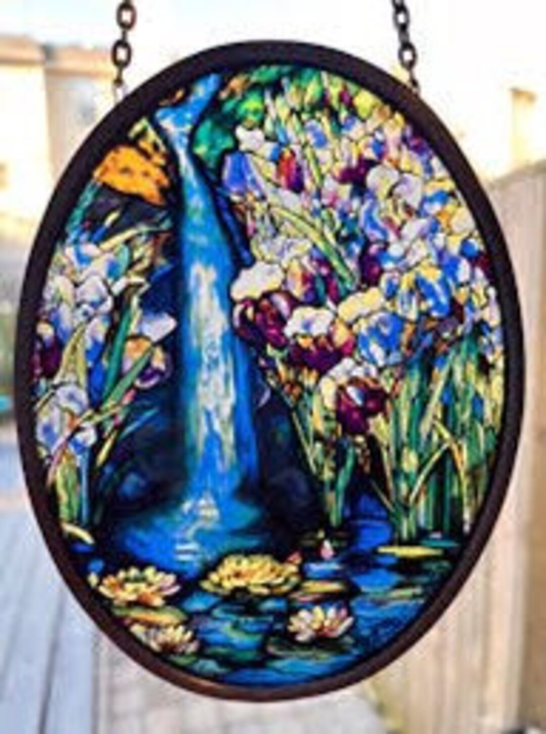 Louis B Tiffany Stained Glass Replica by Glassmasters 1989 Made in USA ...
