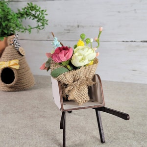 Mini Wheelbarrow Miniature Wheelbarrow Tiered Tray Wheelbarrow ...