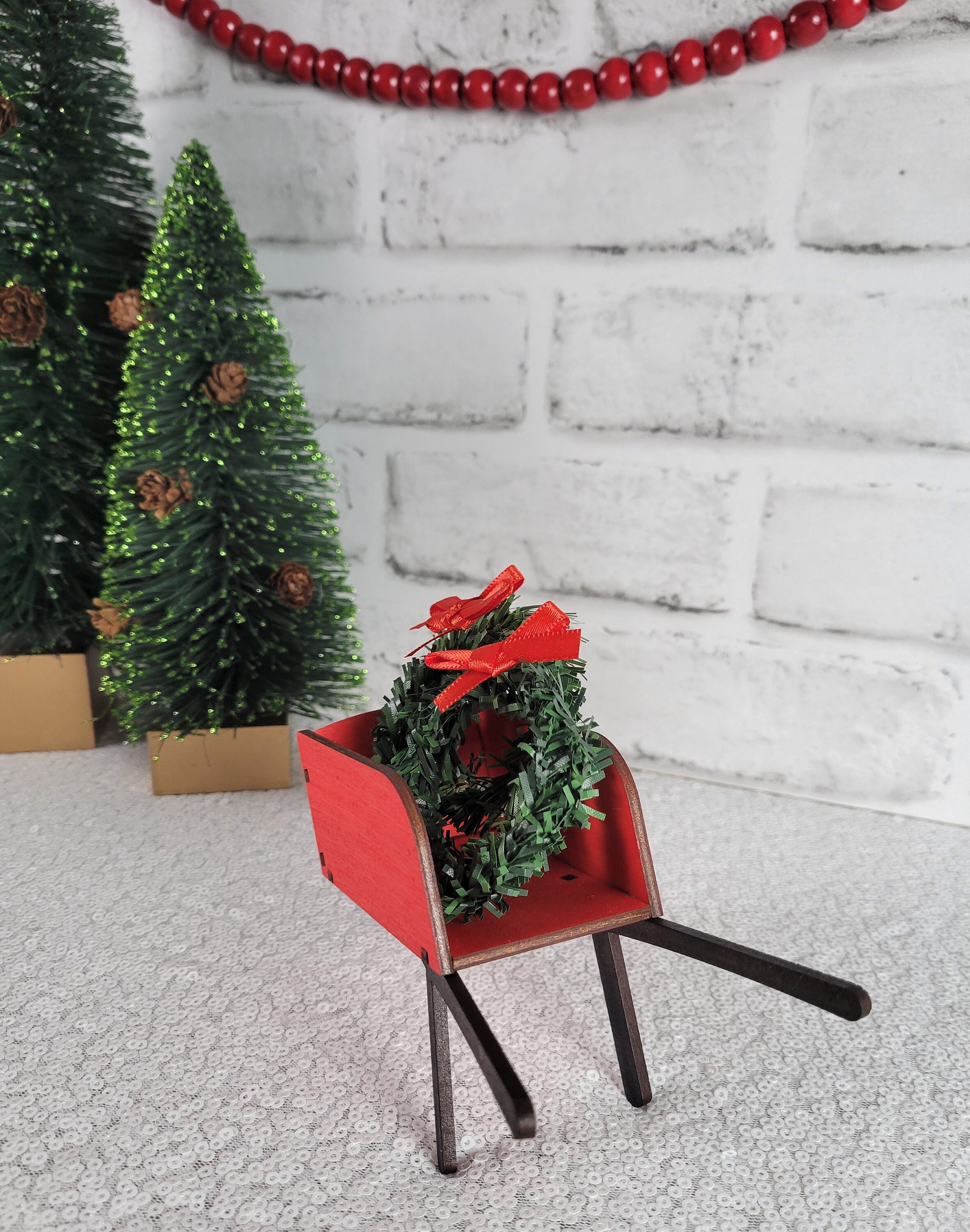 Mini Wheelbarrow Miniature Wheelbarrow Tiered Tray - Etsy