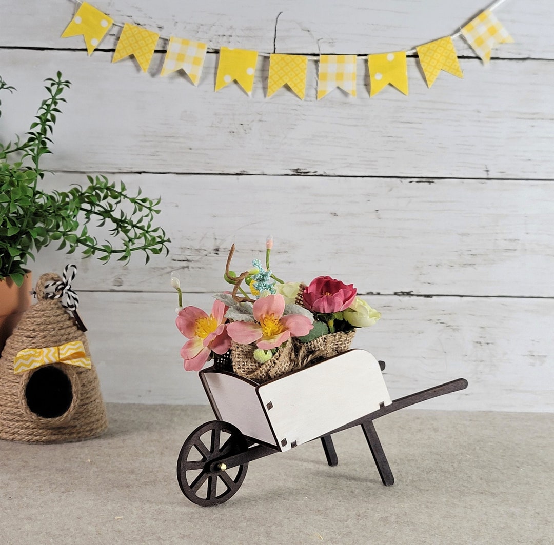 Mini Wheelbarrow Miniature Wheelbarrow Tiered Tray Wheelbarrow ...