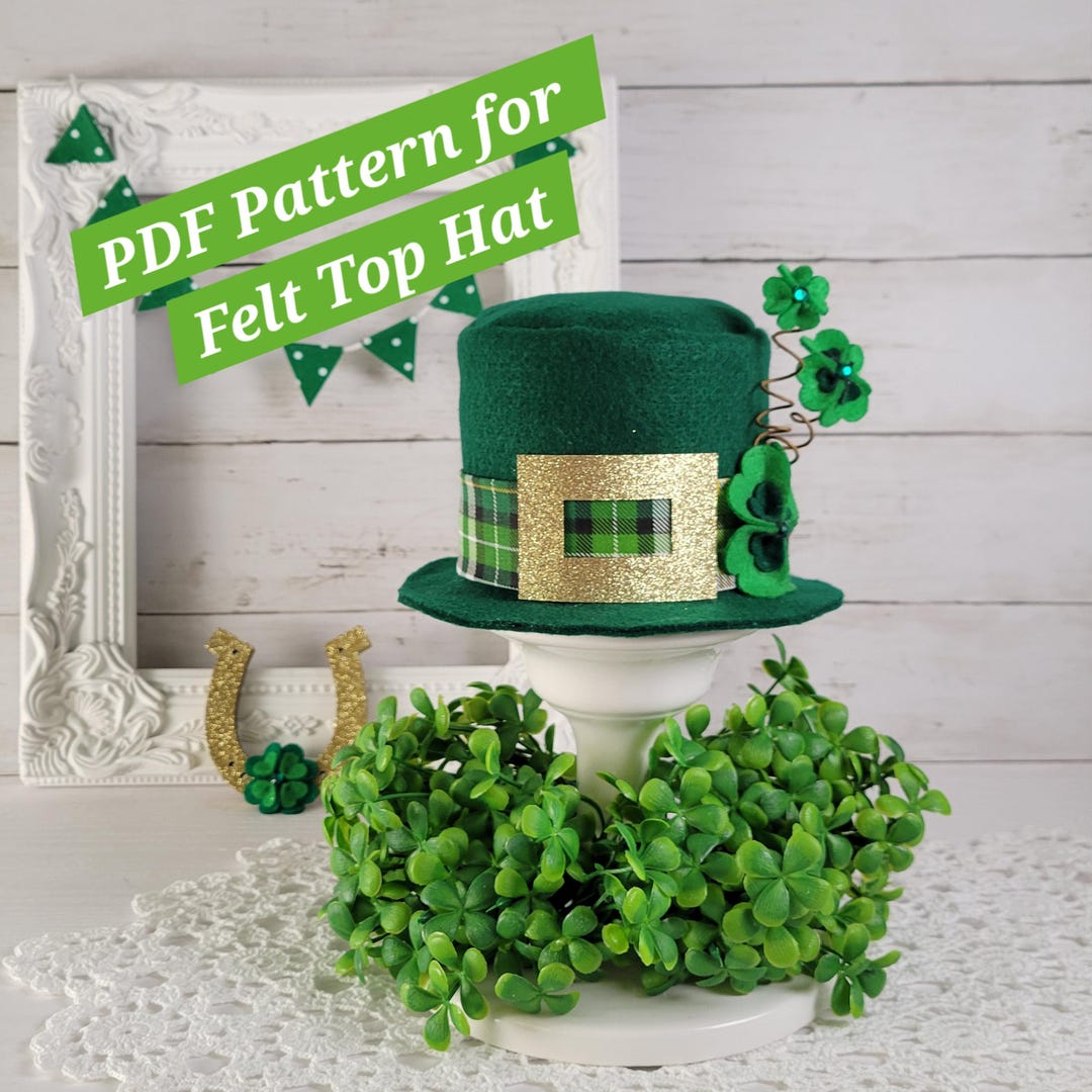 Felt Top Hat PDF Pattern: DIY Holiday Decor (6.5