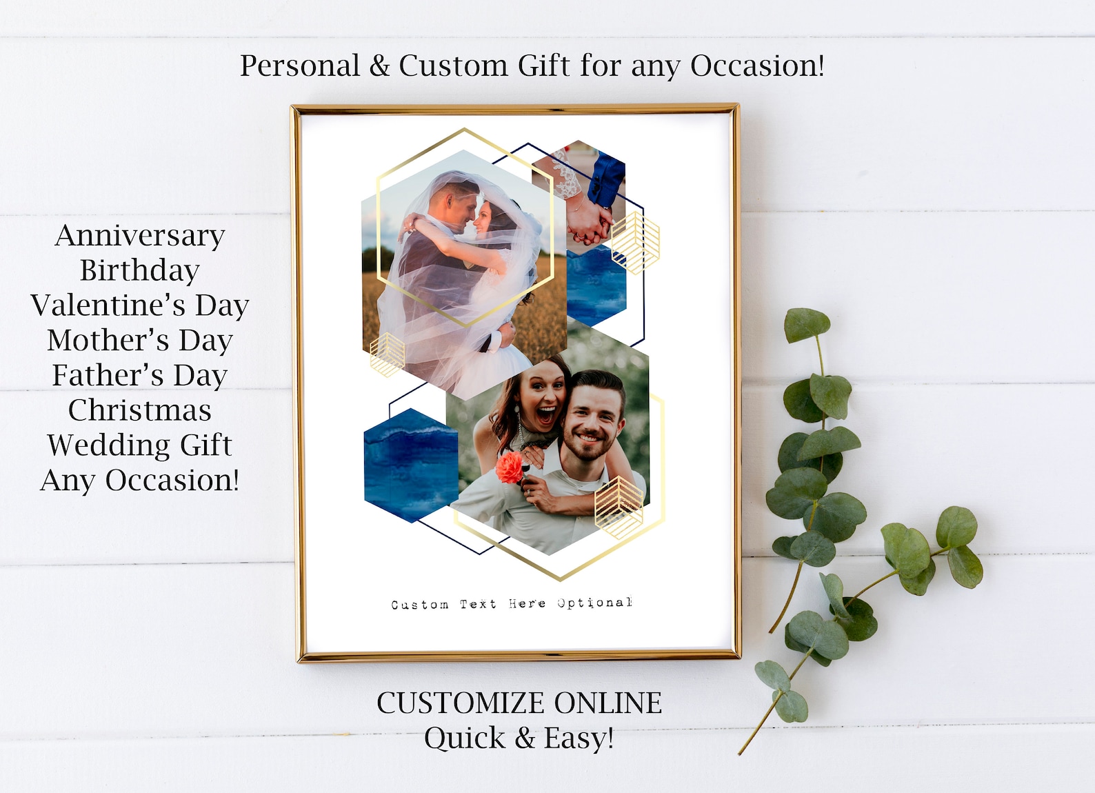 Custom Photo Collage Unique Photo Collage Anniversary Gift | Etsy