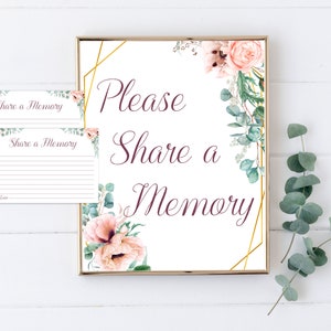 Pink Roses Funeral Bundle | Pink Floral Celebration of Life Templates ...