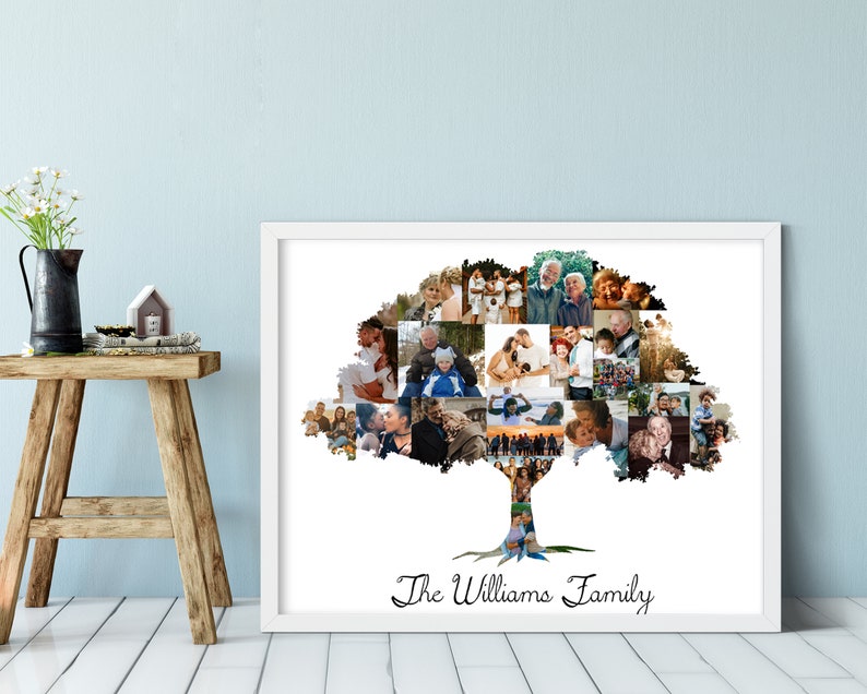 Family Tree Photo Collage Custom Family Tree Photo Collage | Etsy