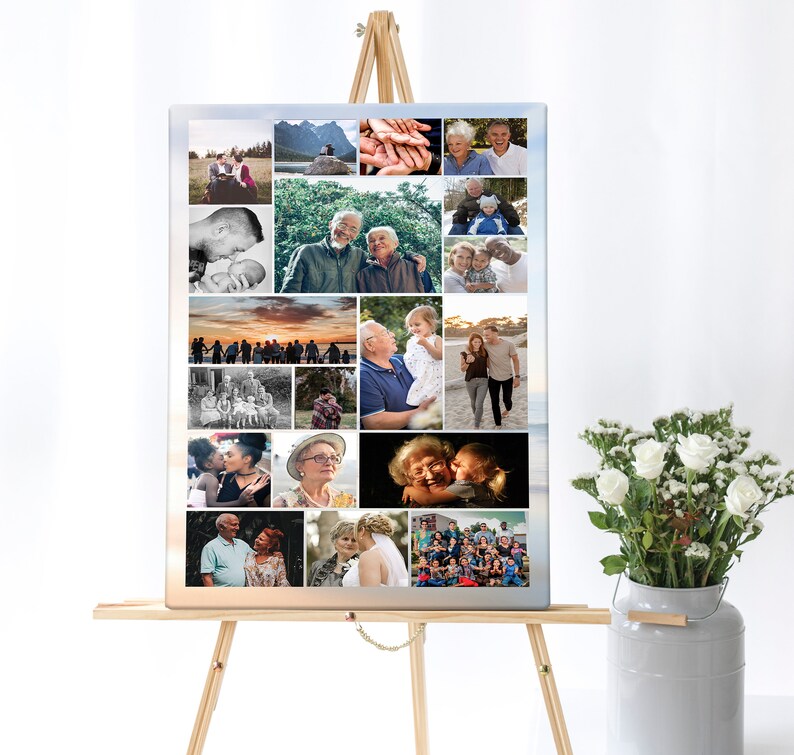Funeral Collage Set of 5 | Memorial Poster for Funeral | Photo Display ...